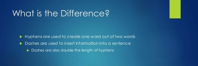 Dash or Hyphen | TALK Schools - Blog